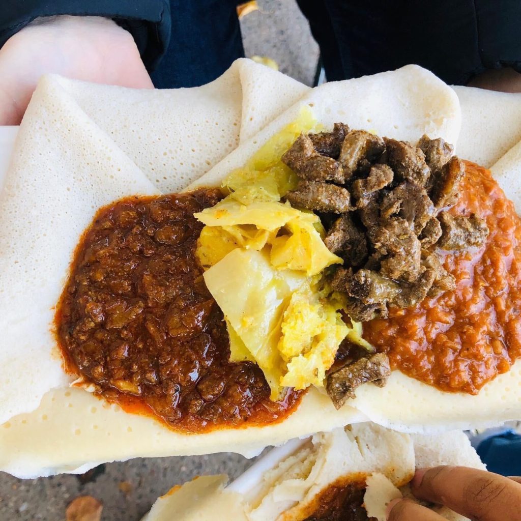 Mahberawi (all mix with 2 injera) - tasteofethiopiaprague.com